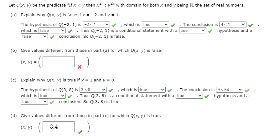 Solved Let Q(x, y) be the predicate Solved Let Q(x, y) be the predicate
