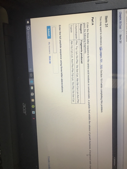 Solved 1.) Rank the following peptides from most to least | Chegg.com