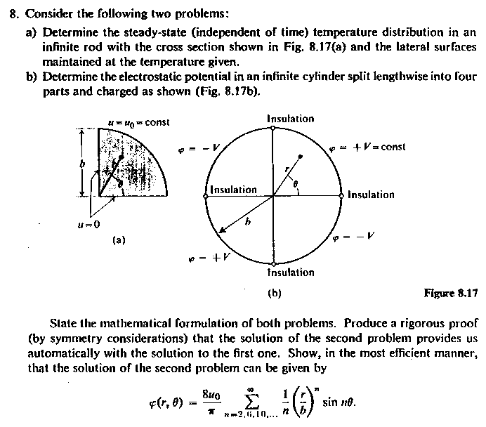 Solved 8. Consider the following two problems: a) Determine | Chegg.com