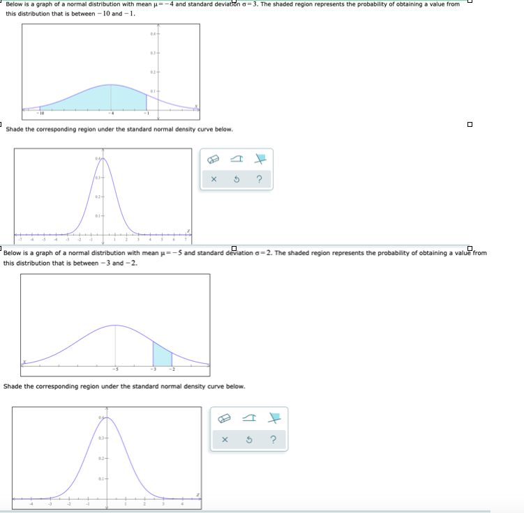 Solved - 4 and standard deviation o=3. The shaded region | Chegg.com