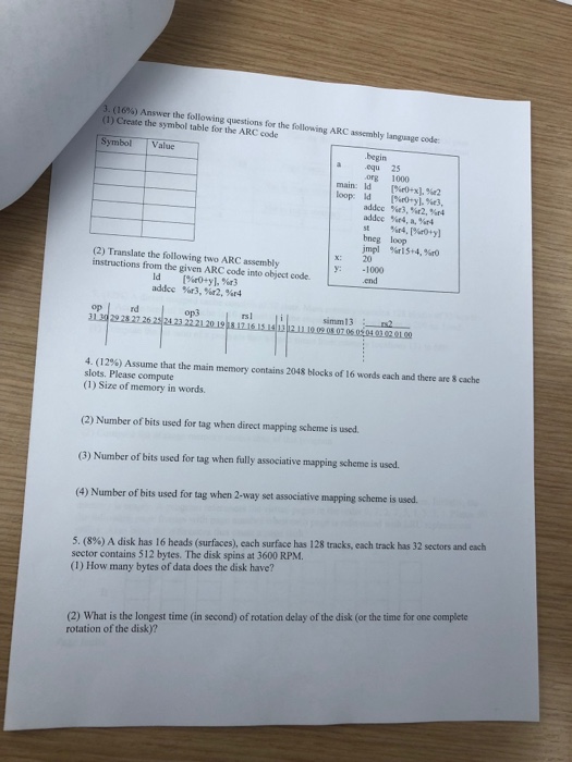 Solved (16%) Answer the following questions for the | Chegg.com