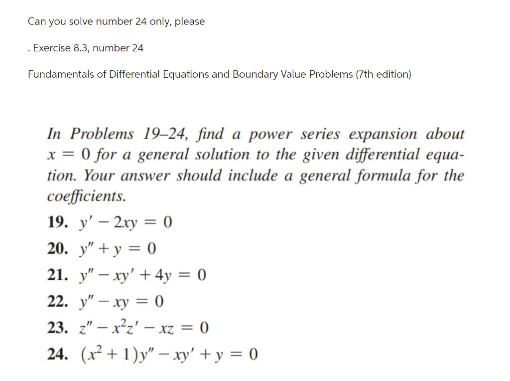 Solved Can you solve number 24 only, please . Exercise 8.3, | Chegg.com