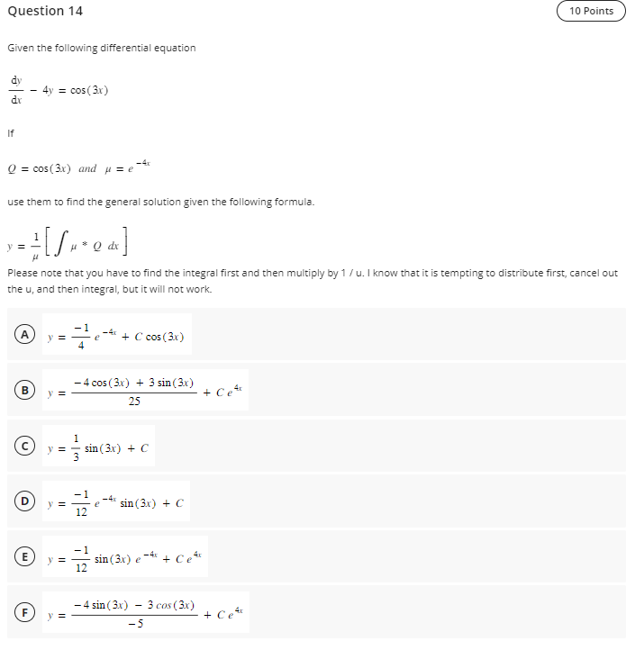 Solved Given the following differential equation | Chegg.com