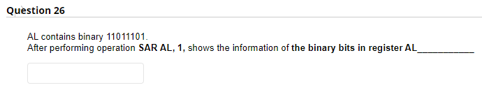 Solved AL contains binary 10101010. After performing | Chegg.com