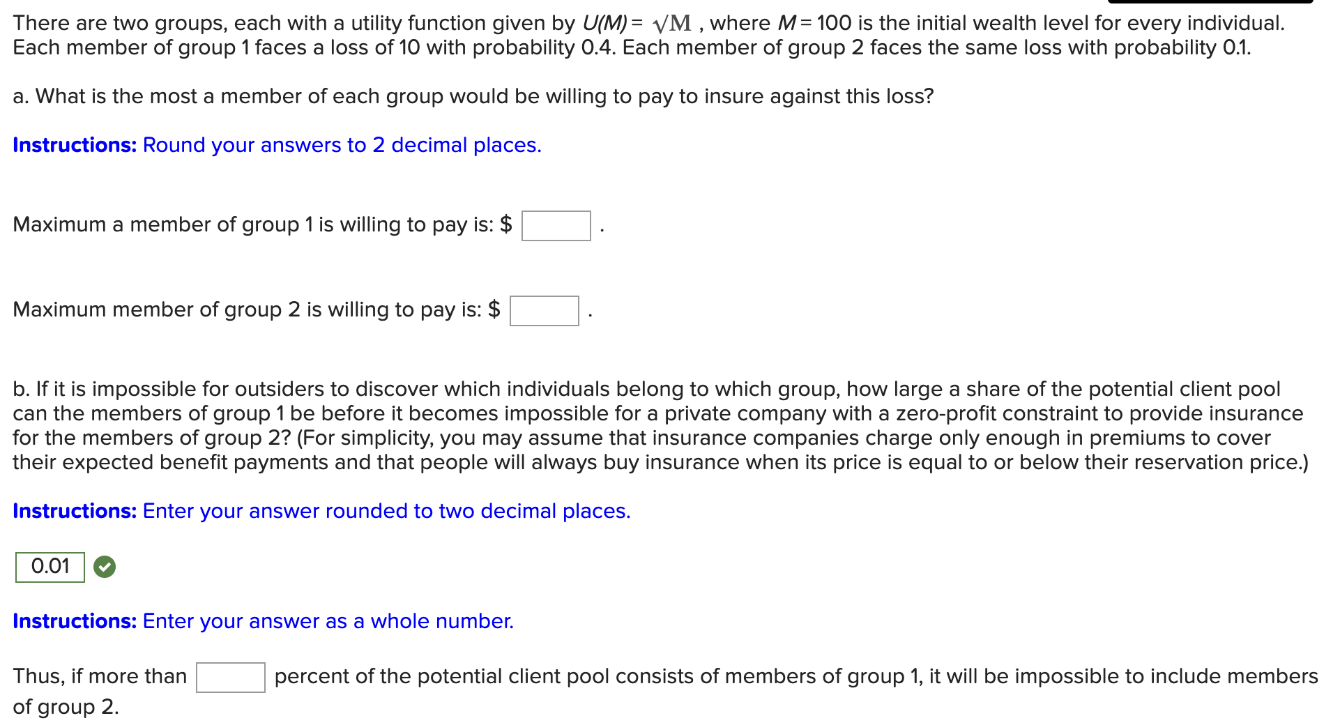Solved There are two groups, each with a utility function | Chegg.com