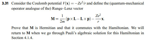 Solved 31 Consider the Coulomb potential V(x)=−Ze2/r and | Chegg.com