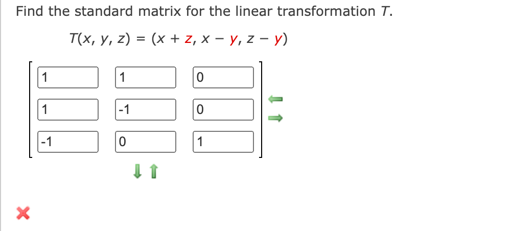 Solved Find the standard matrix for the linear | Chegg.com