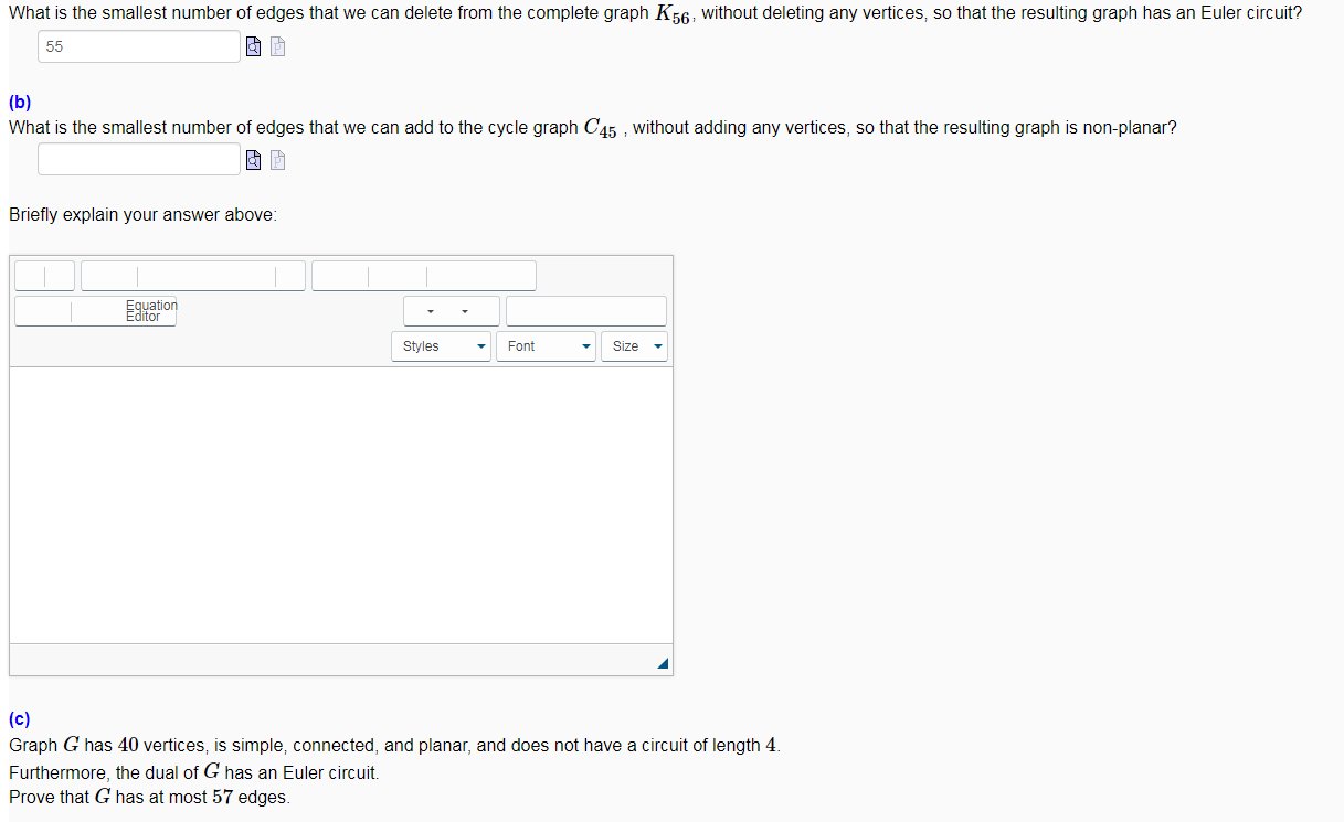 What is the smallest number of edges that we can | Chegg.com