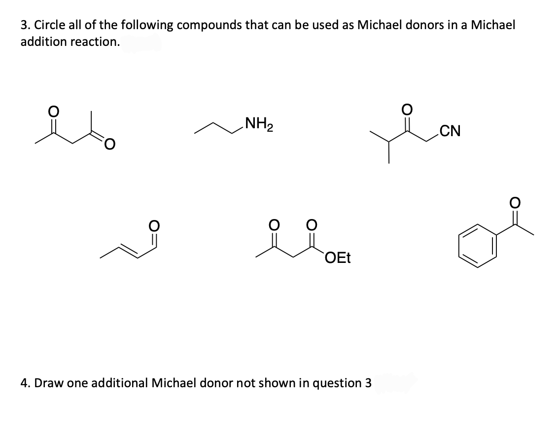 Solved 3. Circle all of the following compounds that can be | Chegg.com