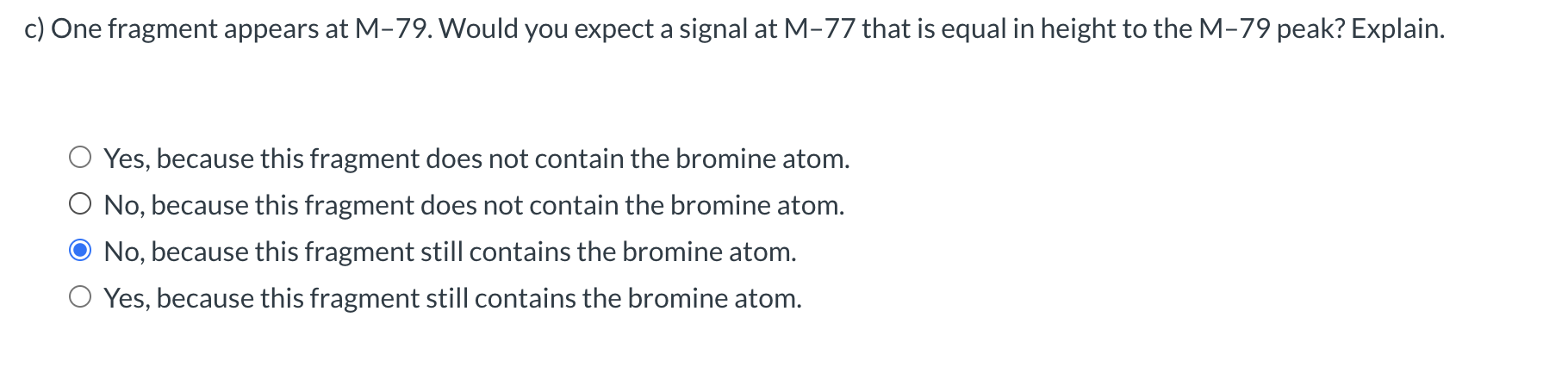 Solved onsider the mass spectrum of 2-bromopentane, which | Chegg.com
