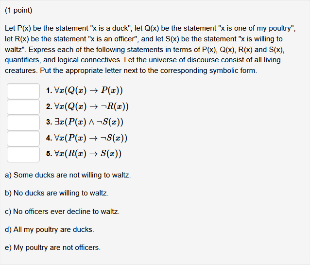 [Solved]: Need help Let ( mathrm{P}( mathrm{x}) ) be th