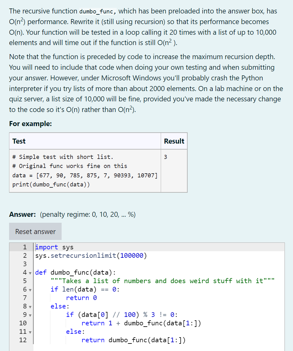 Solved I have to rewrite the recursive function that has | Chegg.com