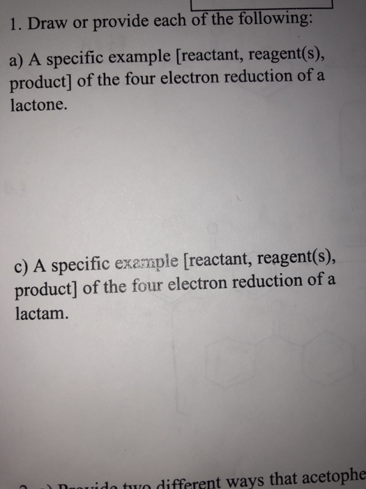 Solved 1. Draw or provide each of the following: a) A | Chegg.com
