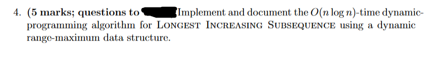 Solved 4. (5 marks; questions to Implement and document the | Chegg.com