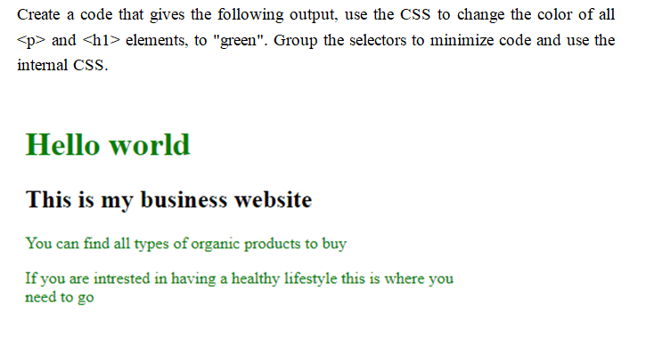 Solved Create a code that gives the following output, use | Chegg.com