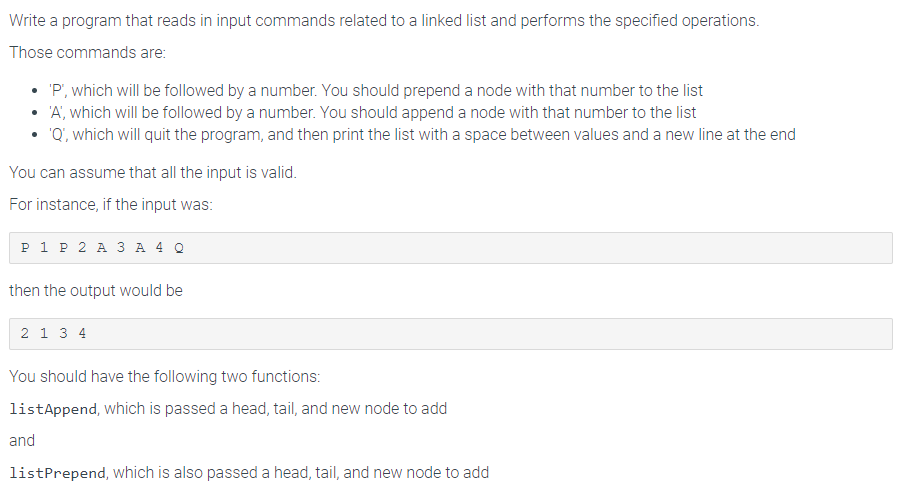 Solved Write a program that reads in input commands related | Chegg.com