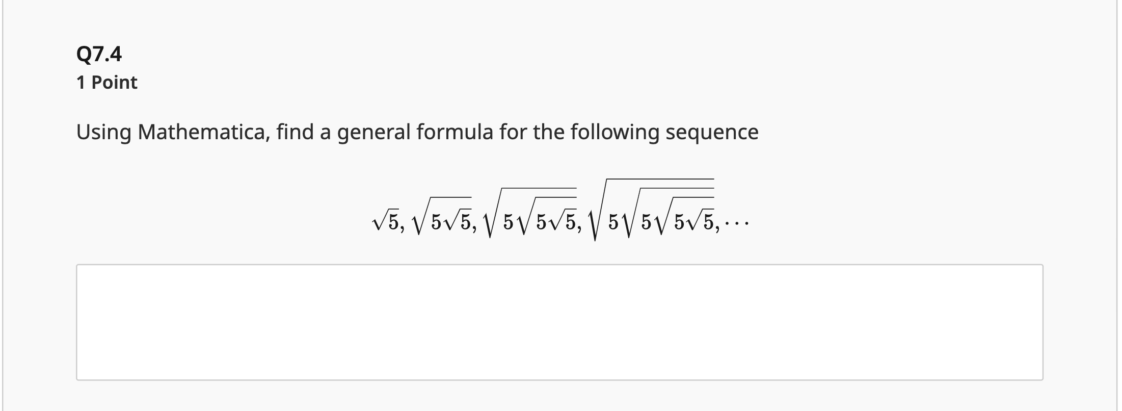 Solved Q74 1 Point Using Mathematica Find A General 