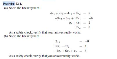 Solved Exercise 22.6. (a) The linear system in Exercise | Chegg.com