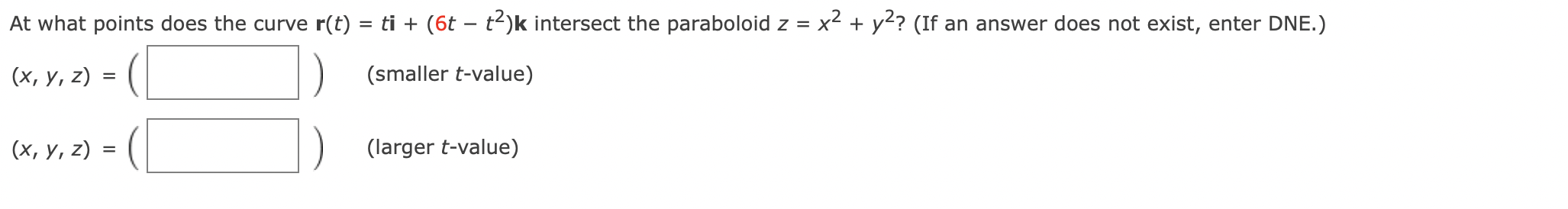 Solved At what points does the curve r(t)=ti+(6t−t2)k | Chegg.com