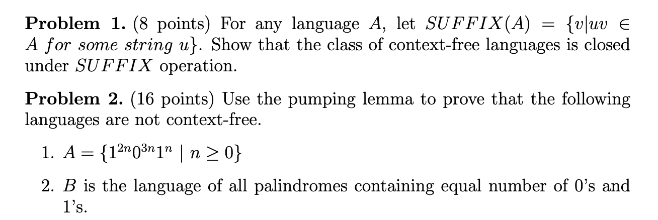 Solved Problem 1. (8 ﻿points) ﻿For any language A, ﻿let A | Chegg.com