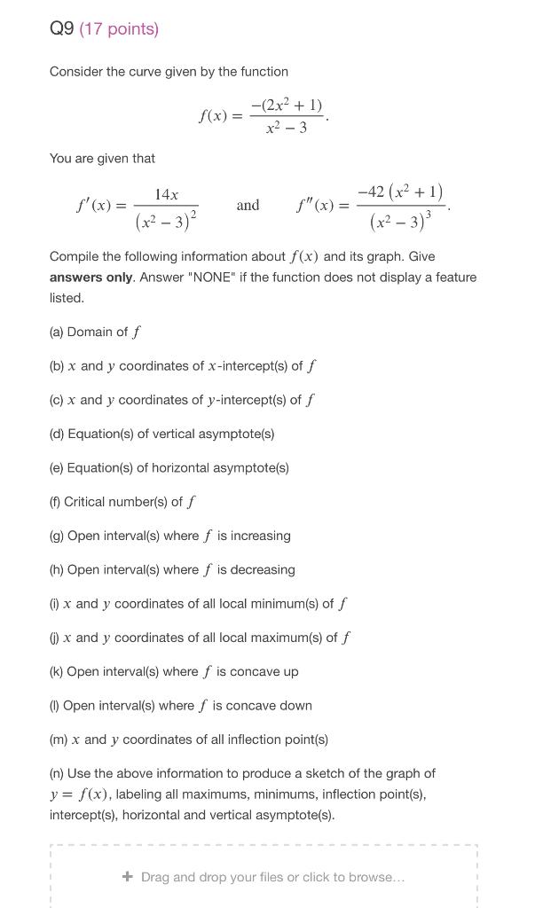 Solved Q9 (17 points) Consider the curve given by the | Chegg.com