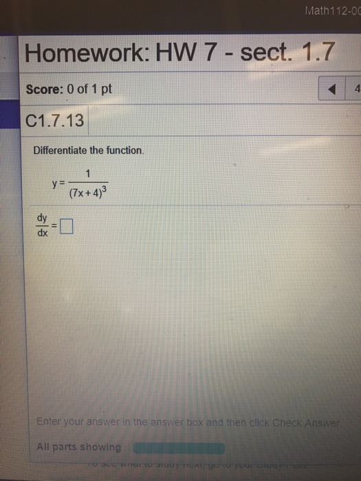 Solved Homework: HW 7 sect. 1.7 Score: 0 of 1 pt 1.7.11 | Chegg.com