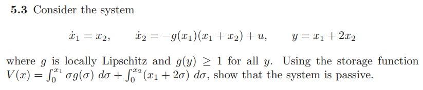 5.3 Consider the system | Chegg.com