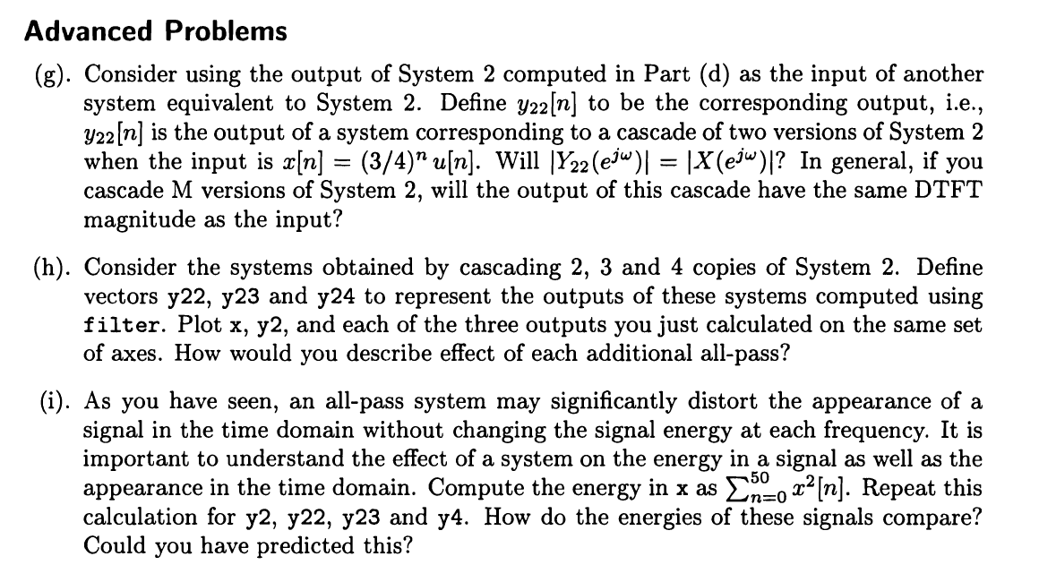 Solved 5.3 Discrete-Time All-Pass Systems This exercise | Chegg.com