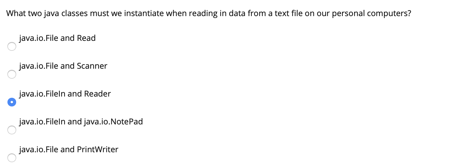 Solved What two java classes must we instantiate when | Chegg.com