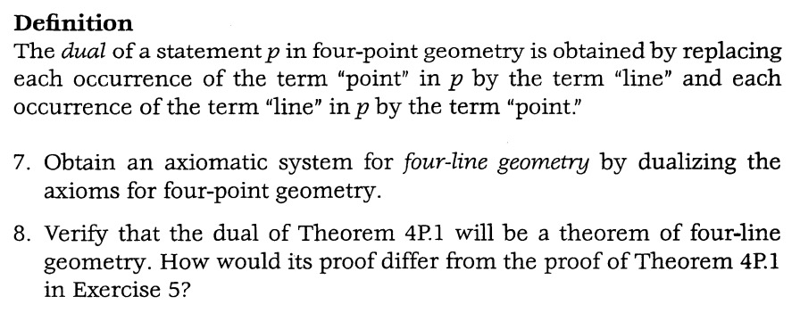 Solved Definition The dual of a statement p in four-point | Chegg.com