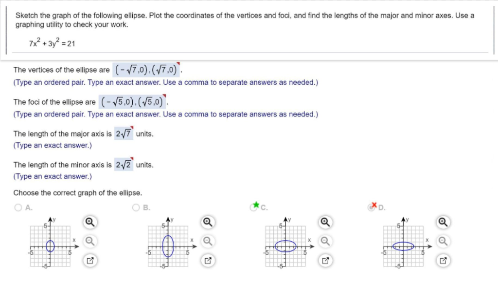 Solved Find an equation of the following ellipse, assuming | Chegg.com