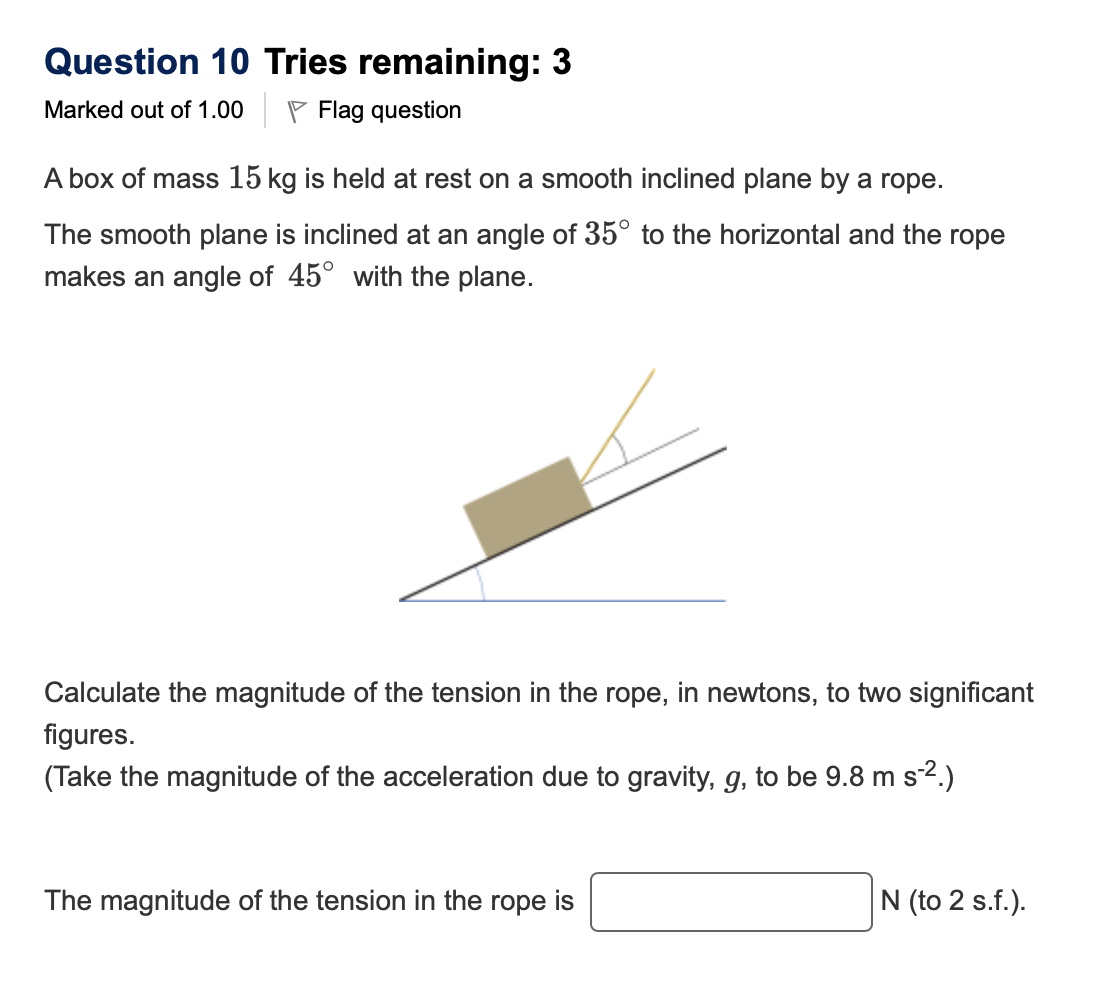 Solved Question 2 Tries remaining: 3 Marked out of 1.00 P | Chegg.com