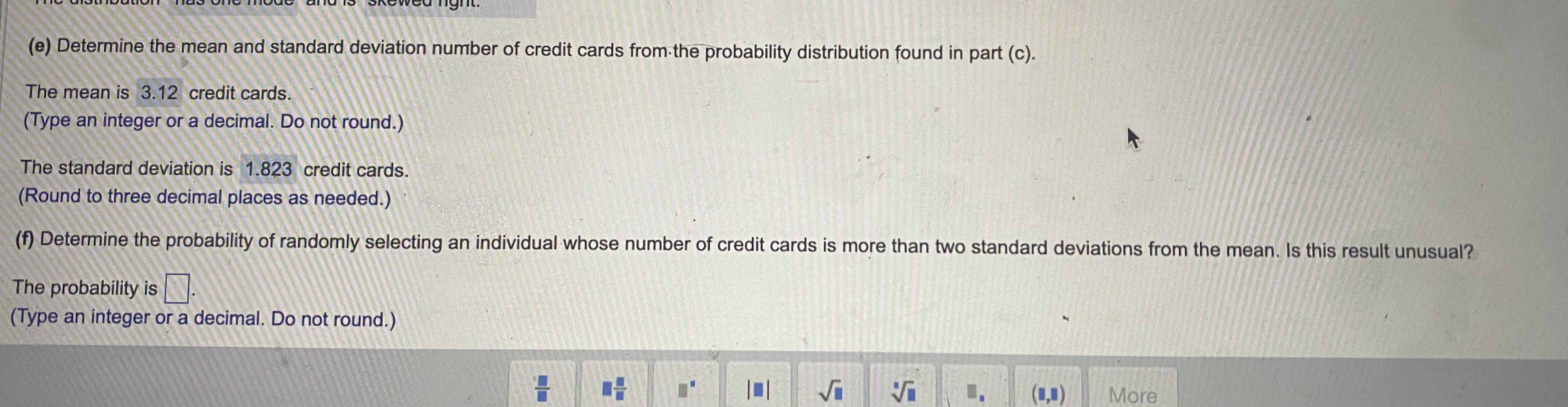 Solved (f) Determine the probability of randomly selecting | Chegg.com
