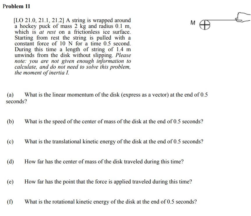 Solved Problem 11 M [LO 21.0, 21.1, 21.2] A string is | Chegg.com