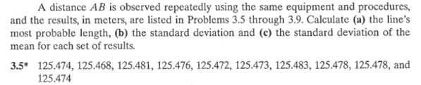 Solved A distance AB is observed repeatedly using the same | Chegg.com