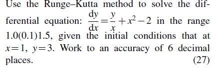 Solved Exercise 185 Further problems on an improved Euler | Chegg.com