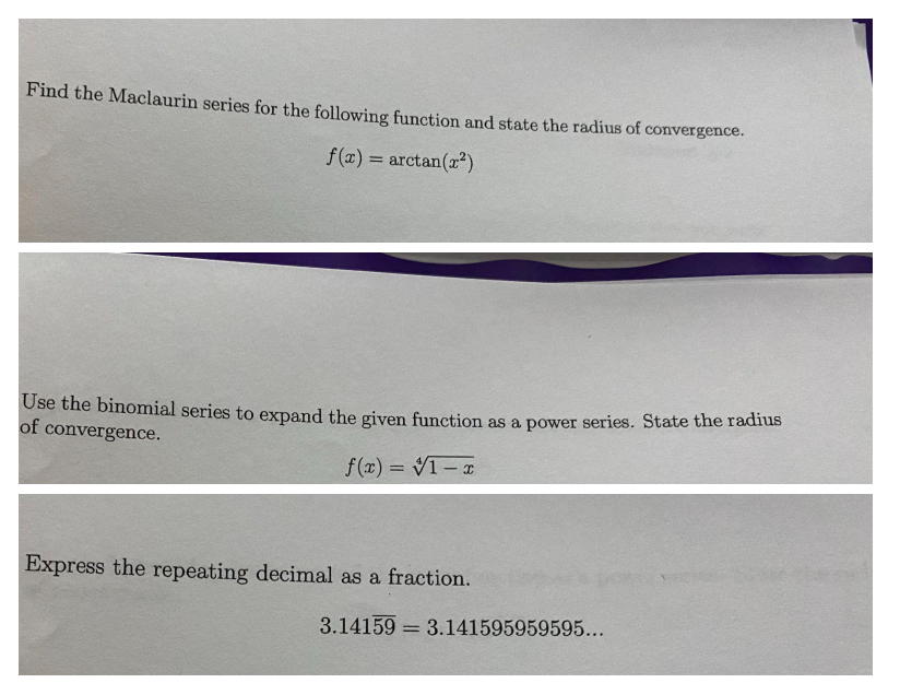 Solved Calculus Problem: Attached are the four problems. | Chegg.com