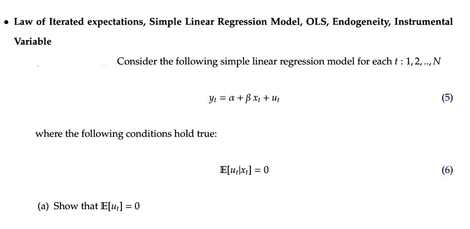 Solved E Law Of Iterated Expectations Simple Linear
