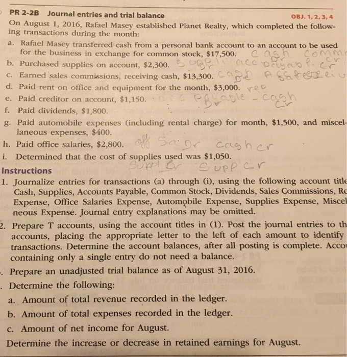 Solved On August 1, 2016, Rafael Masey established Planet | Chegg.com
