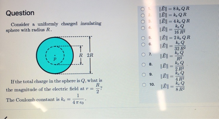 Solved Question 0 2)-Q3r3 A solid nonconducting sphere of | Chegg.com