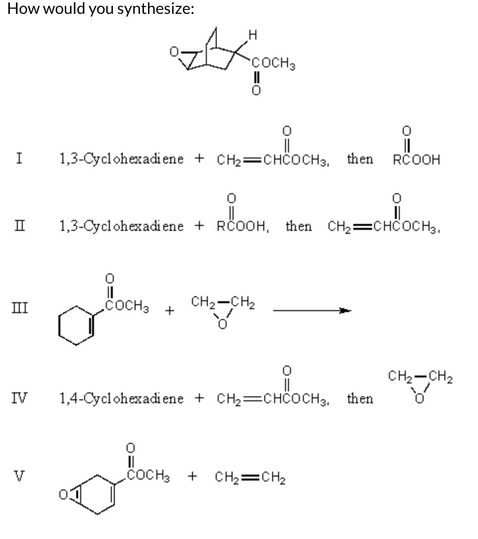 Solved How would you synthesize: I COCH3 =O I | Chegg.com