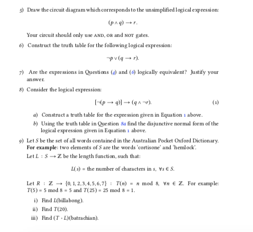 Solved Draw the circuit diagram which correspondsto the | Chegg.com