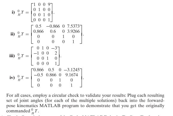 Solved This exercise focuses on the inverse-pose kinematics | Chegg.com