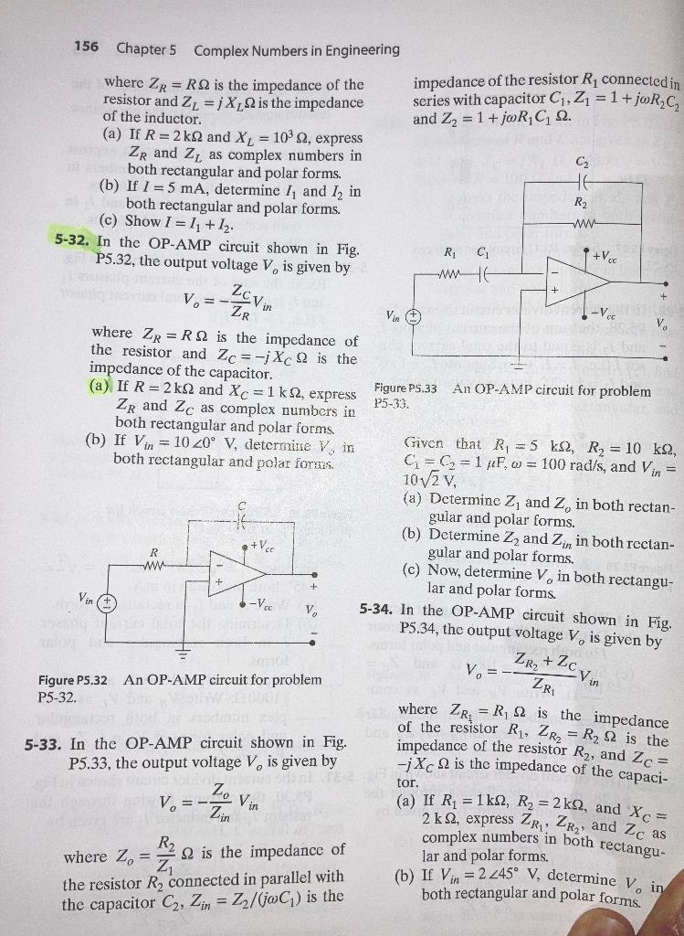 Solved 156 Chapter 5 Complex Numbers in Engineering where | Chegg.com