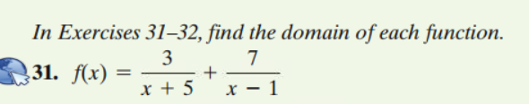 Solved In Exercises 31–32, find the domain of each function. | Chegg.com