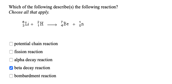 Solved Which of the following describe(s) the following | Chegg.com
