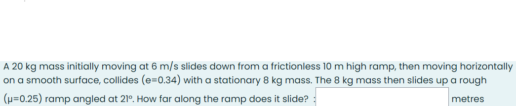 Solved Using momentum, collision, and mechanical energy | Chegg.com