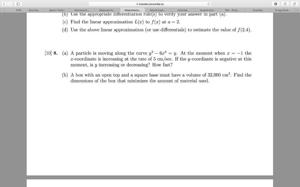 Solved moodle.concordia.ca STRA Natural logar Student Infor | Chegg.com
