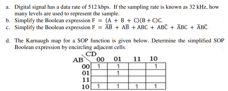 Solved a. Digital signal has a data rate of 512 kbps. If the | Chegg.com