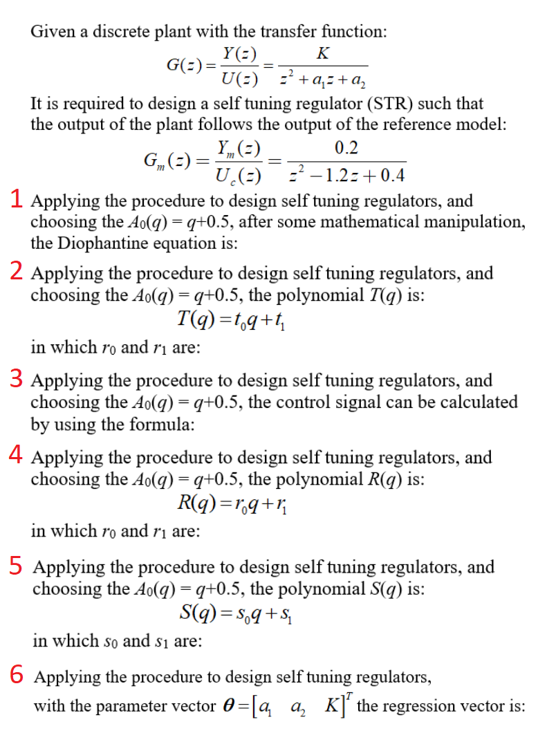 Solved Given a discrete plant with the transfer function: | Chegg.com